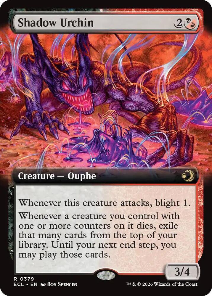 Shadow Urchin (Extended Art) - Lorwyn Eclipsed - Magic: The Gathering ...