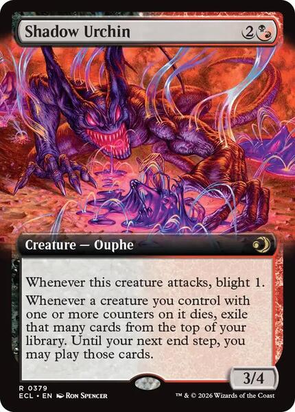 Shadow Urchin (Extended Art) - Lorwyn Eclipsed - Magic: The Gathering ...