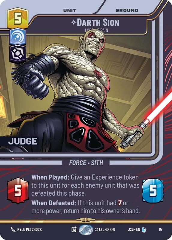 Darth Sion - Lord of Pain - Judge Promos - Star Wars: Unlimited ...