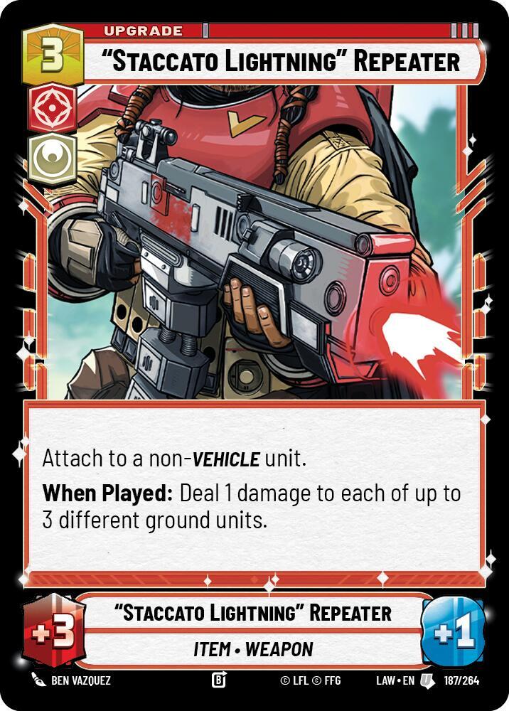 "Staccato Lightning" Repeater - A Lawless Time - Star Wars: Unlimited ...