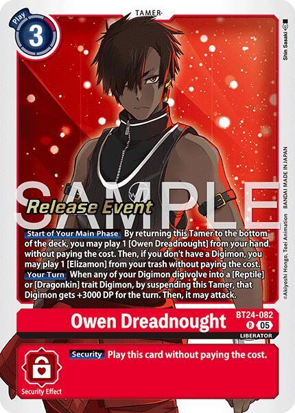 Owen Dreadnought - Time Stranger Release Event Cards - Digimon Card ...