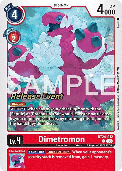 Dimetromon - Time Stranger Release Event Cards - Digimon Card Game ...