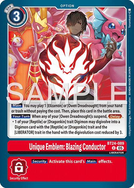 Unique Emblem: Blazing Conductor - Time Stranger - Digimon Card Game ...