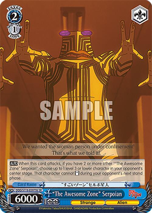 "The Awesome Zone" Serpoian (B) (SR) - DANDADAN - Weiss Schwarz ...