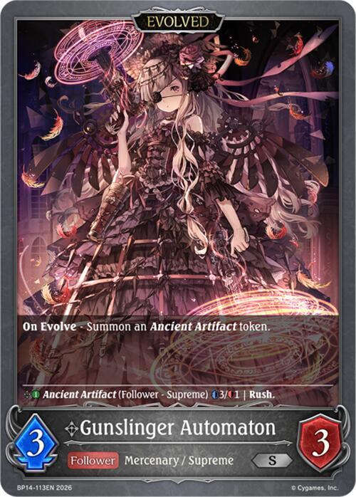 Gunslinger Automaton (Evolved) - BP14: Banquet of Dreams - Shadowverse ...