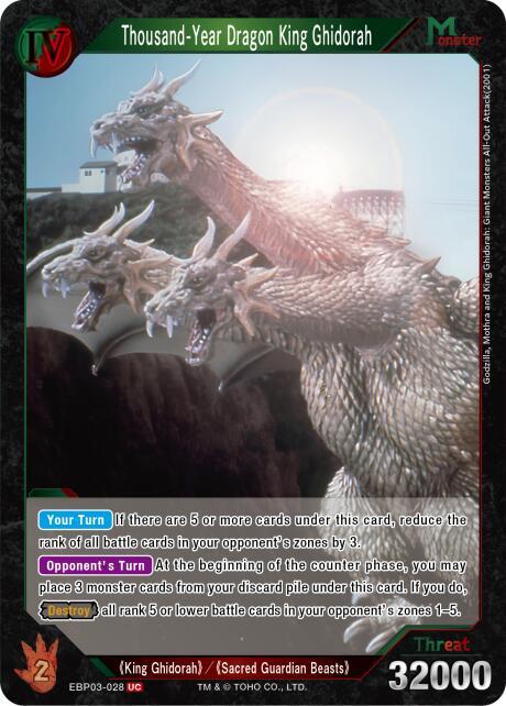 Thousand-Year Dragon King Ghidorah (EBP03-028) - Booster Set 3 ...