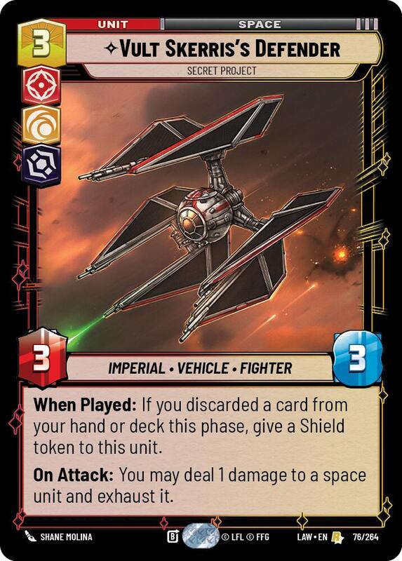 Vult Skerris's Defender - Secret Project - A Lawless Time - Star Wars ...