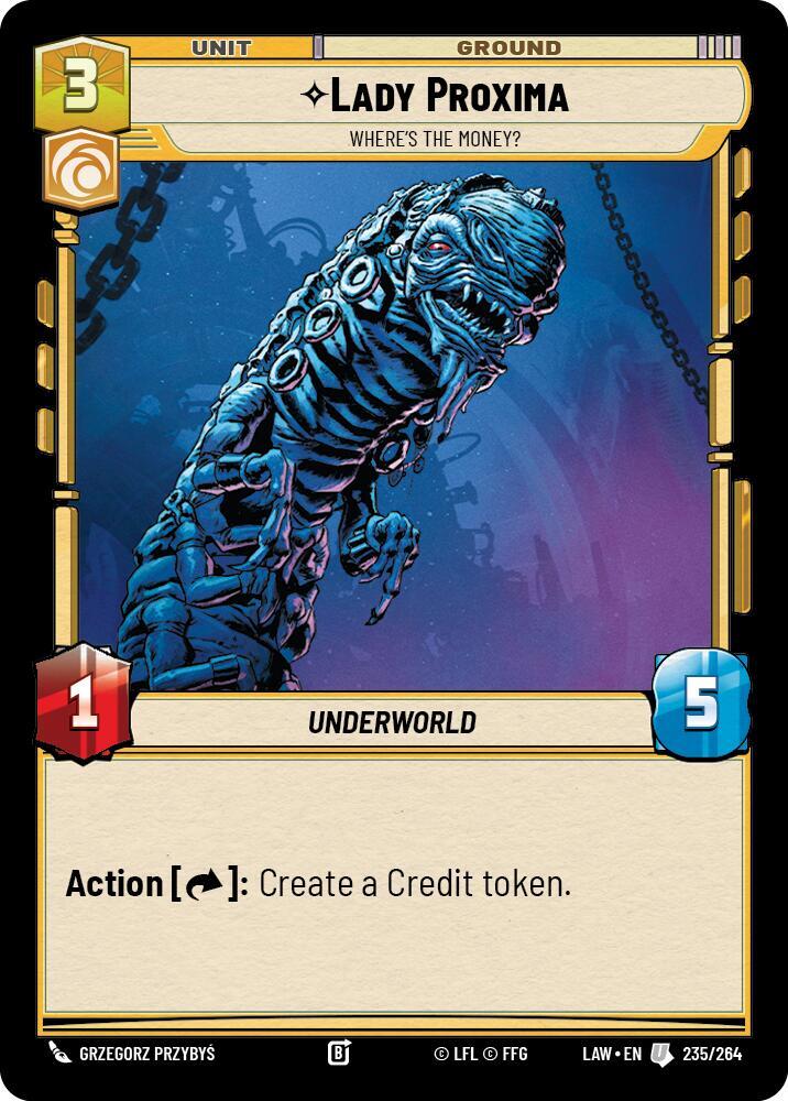 Lady Proxima - Where's the Money? - A Lawless Time - Star Wars ...