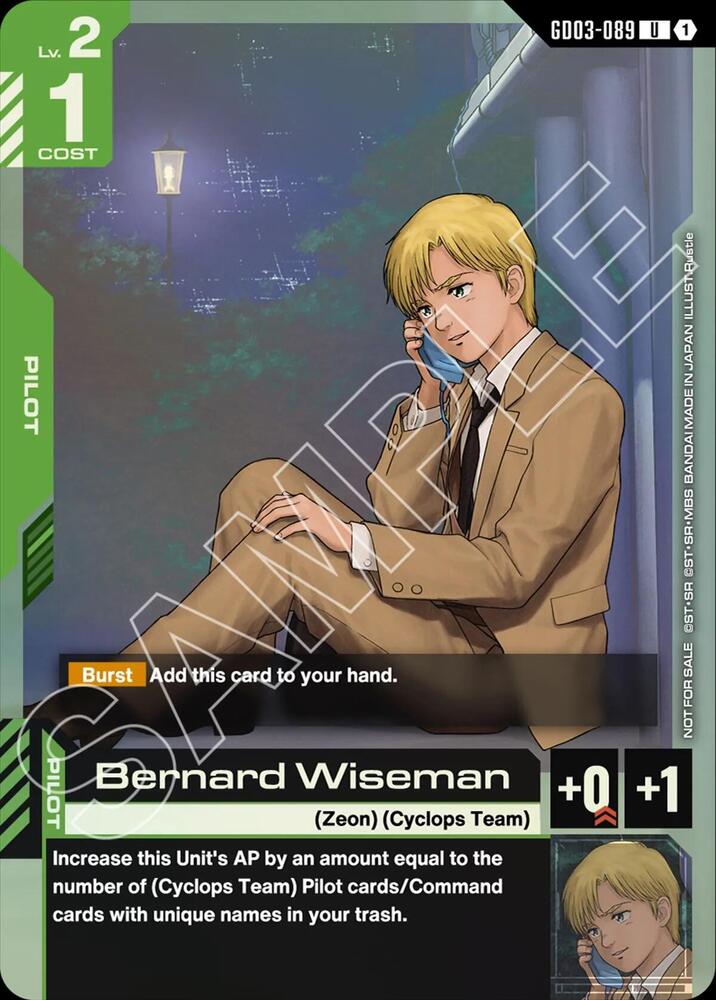 Bernard Wiseman (GD03 Release Event) - Gundam Promotional Cards ...