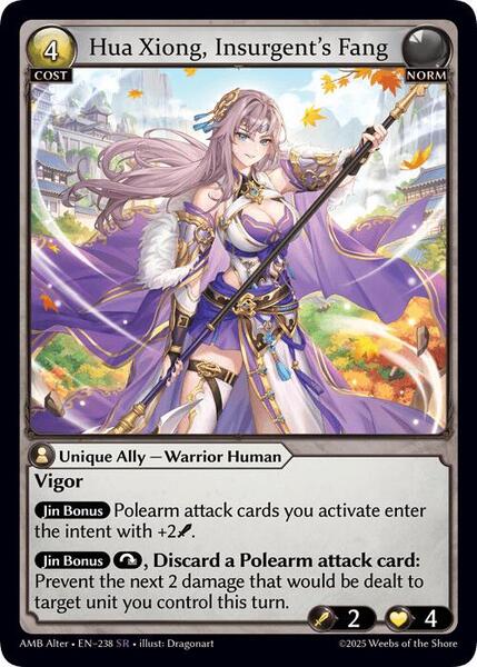 Hua Xiong, Insurgent's Fang - Mortal Ambition Alter Edition - Grand ...