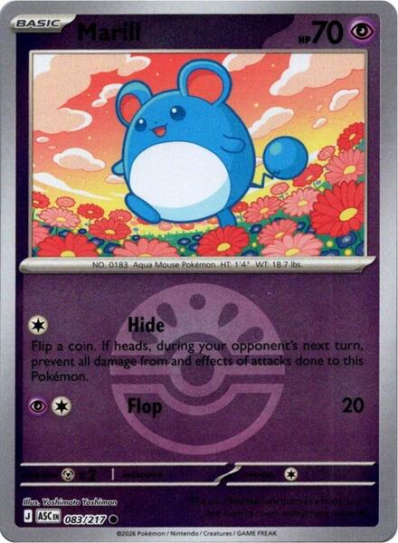 Marill - 083/217 (Friend Ball) - ME: Ascended Heroes - Pokemon ...