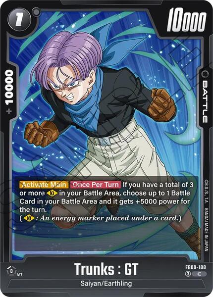 Trunks : GT - FB09-108 - Dual Evolution - Dragon Ball Super: Fusion ...