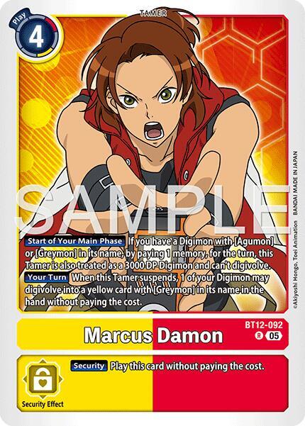 Marcus Damon - BT12-092 (Reprint) - Advanced Booster Digimon Generation ...