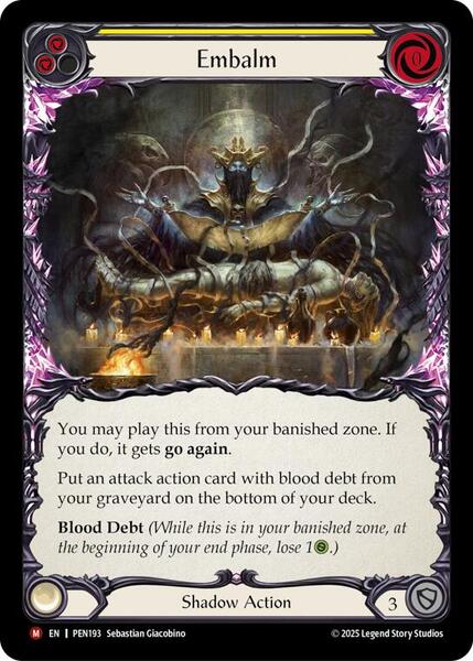 Embalm (Yellow) - Compendium of Rathe - Flesh and Blood TCG - TCGplayer.com