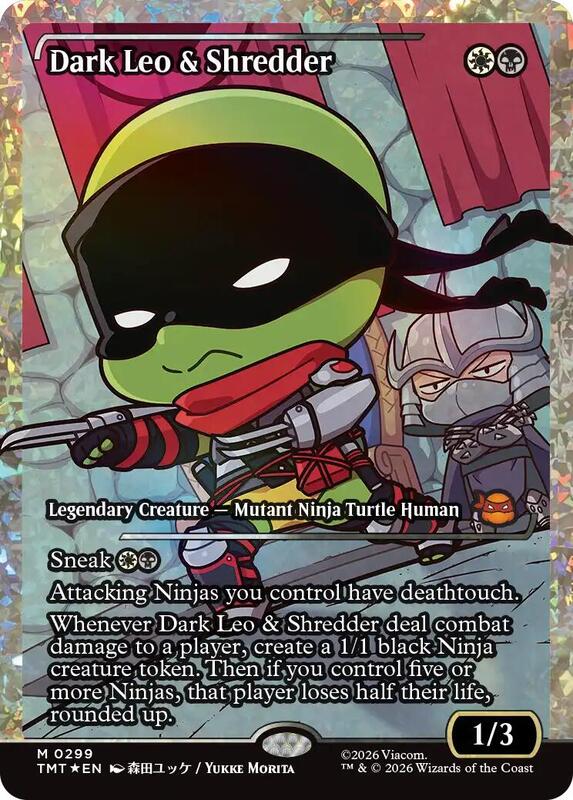 Dark Leo & Shredder (Showcase) (Fracture Foil) - Teenage Mutant Ninja ...