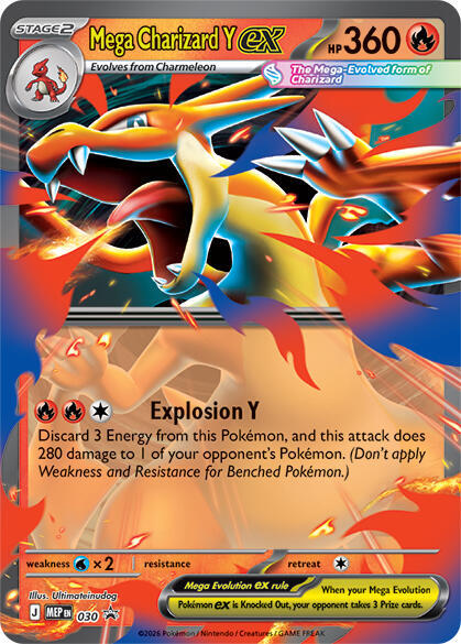 Mega Charizard Y ex - 030 - ME: Mega Evolution Promo - Pokemon ...
