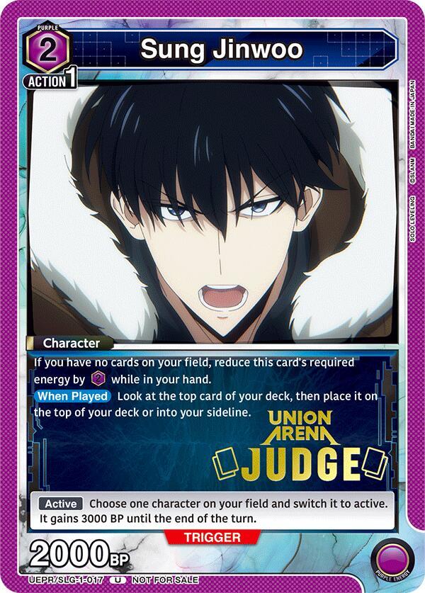 Sung Jinwoo (017) (Judge) - Union Arena Promotion Cards - Union Arena ...