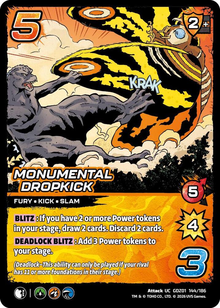 Monumental Dropkick - Godzilla: Reign of Kaiju - UniVersus - TCGplayer.com