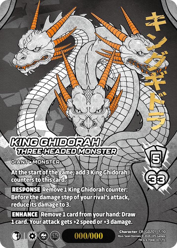 King Ghidorah, Three-Headed Monster (Chrome Rare) - Godzilla: Reign of ...