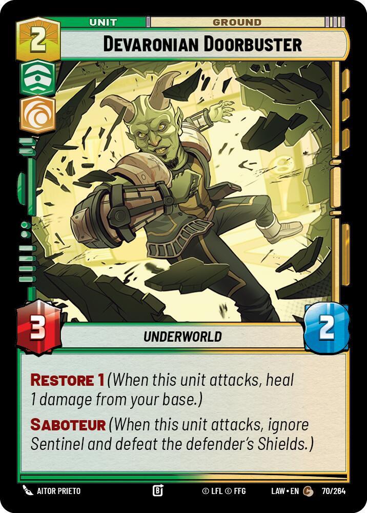 Devaronian Doorbuster - A Lawless Time - Star Wars: Unlimited ...