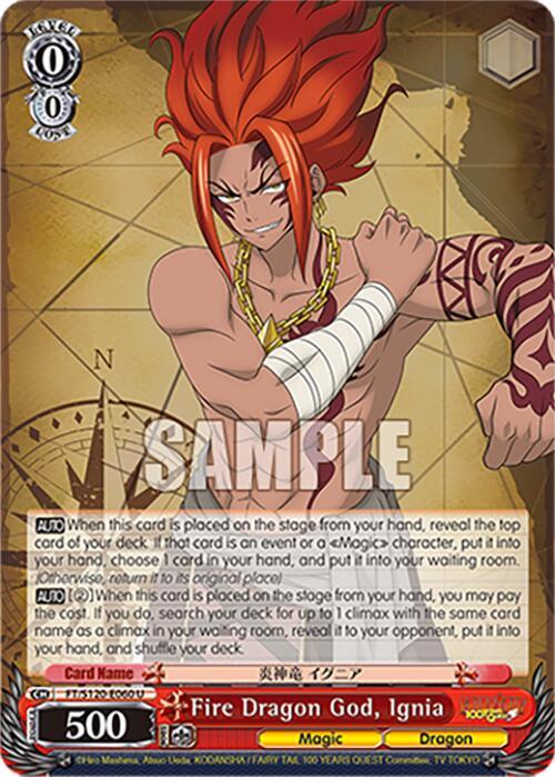 Fire Dragon God, Ignia - FAIRY TAIL 100 YEARS QUEST - Weiss Schwarz ...