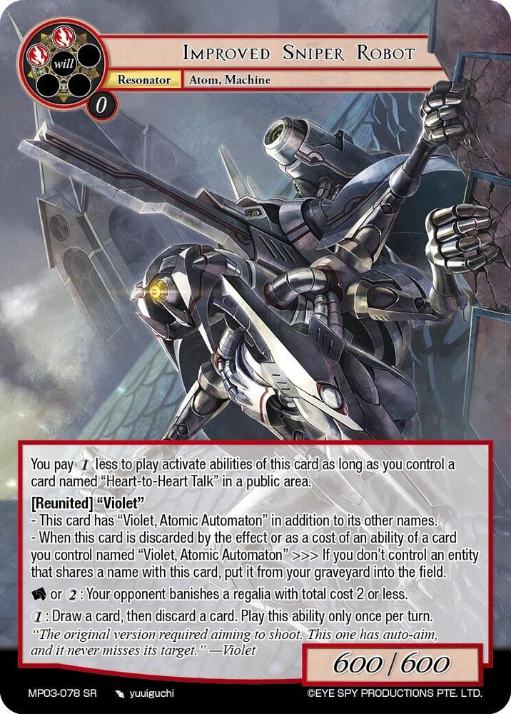 Improved Sniper Robot - Masterpiece Collection 03 "Dimensional Hope ...