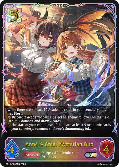 Anne & Grea, Mysterian Duo (SL) - BP16: New World Genesis - Shadowverse ...