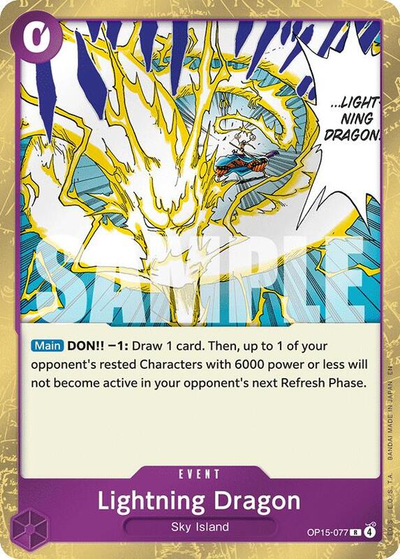 Lightning Dragon - Adventure on Kami's Island - One Piece Card Game ...