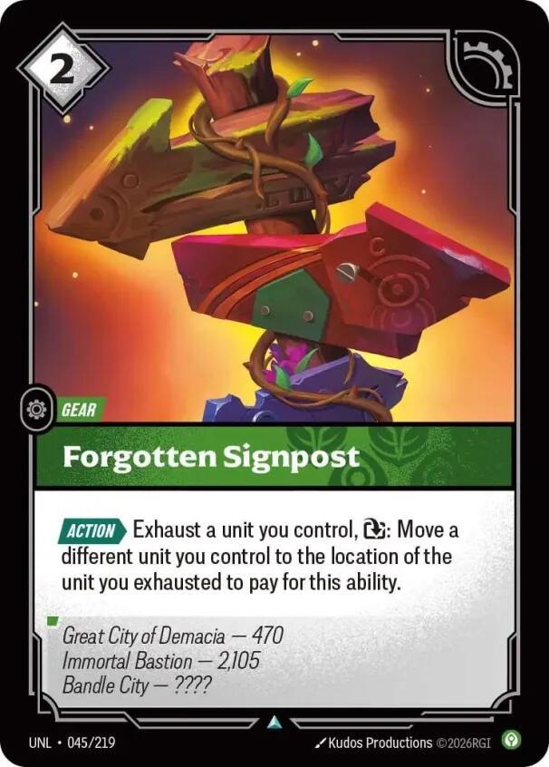 Forgotten Signpost - Unleashed - Riftbound: League of Legends Trading ...