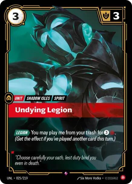 Undying Legion - Unleashed - Riftbound: League of Legends Trading Card ...