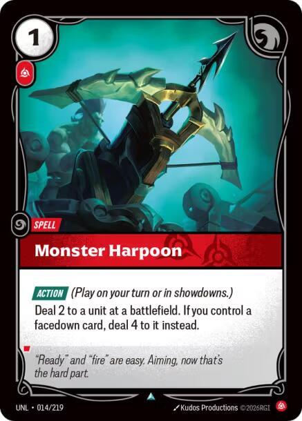 Monster Harpoon - Unleashed - Riftbound: League of Legends Trading Card ...