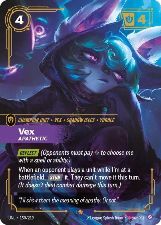 Vex - Apathetic - Unleashed - Riftbound: League of Legends Trading Card ...