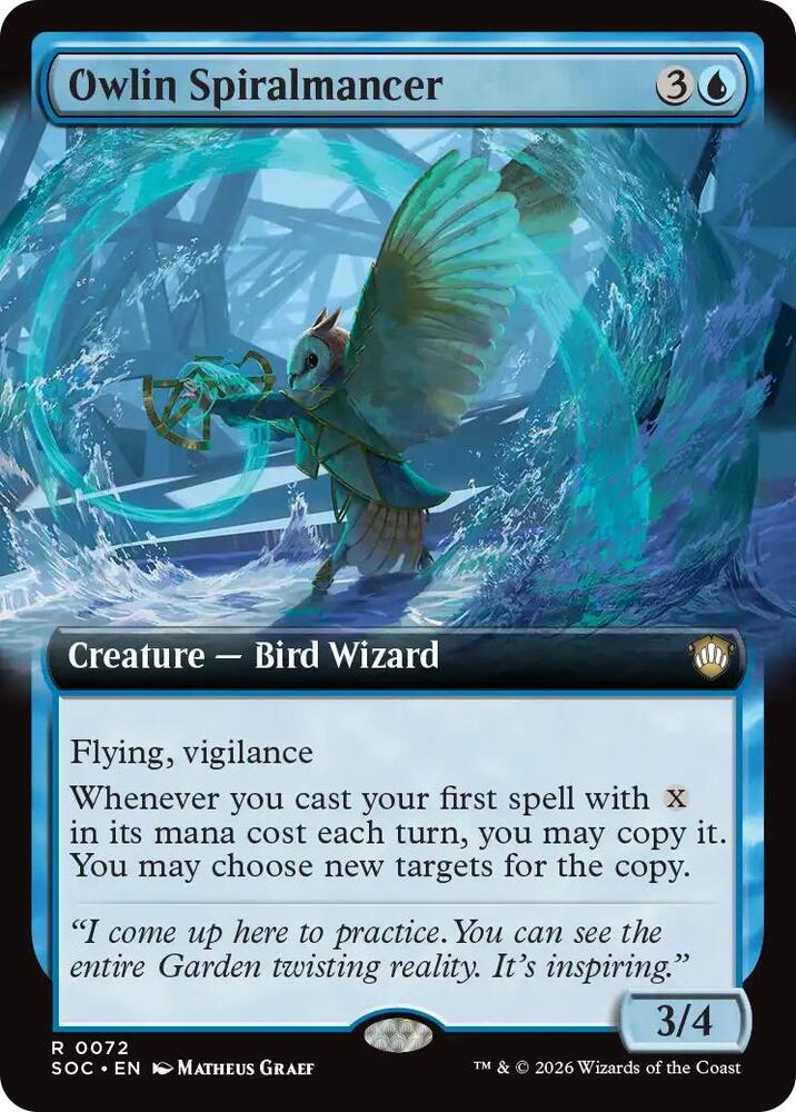 Owlin Spiralmancer (Extended Art) - Commander: Secrets of Strixhaven ...
