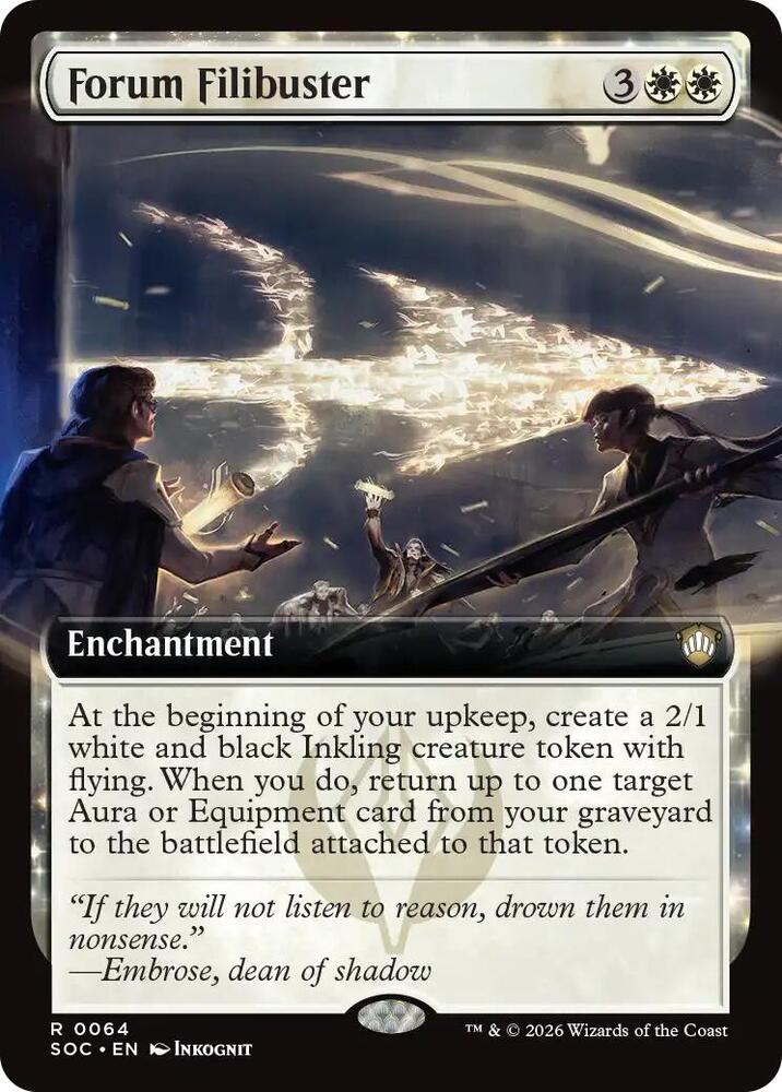 Forum Filibuster (Extended Art) - Commander: Secrets of Strixhaven ...