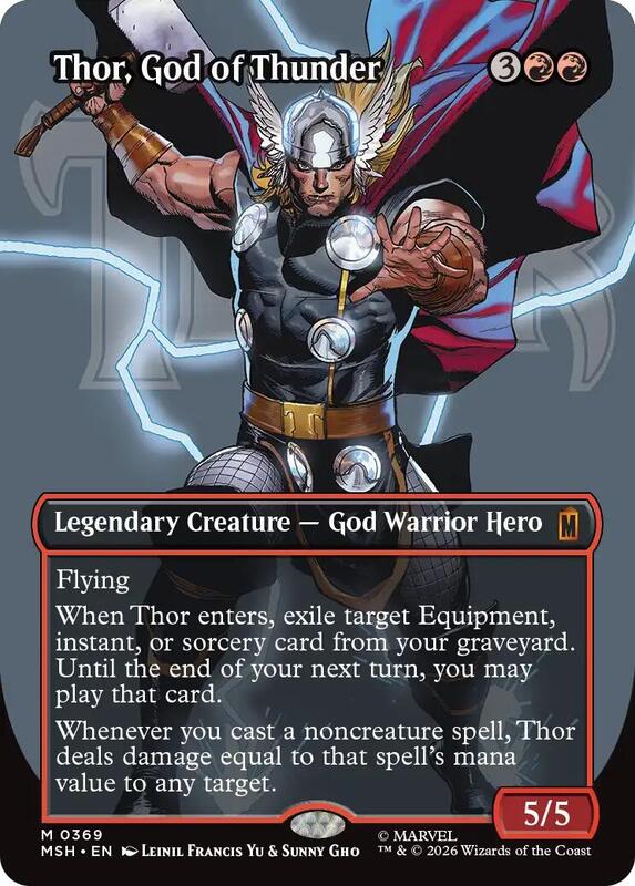 Thor, God of Thunder (Borderless) (0369) - Marvel Super Heroes - Magic ...
