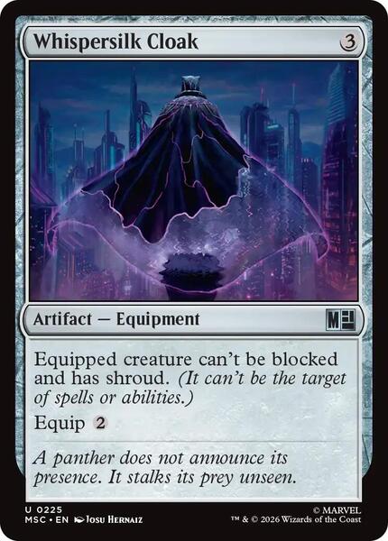 Whispersilk Cloak (Surge Foil) - Commander: Marvel Super Heroes - Magic ...