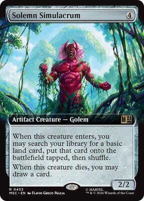 Solemn Simulacrum (Extended Art) - Commander: Marvel Super Heroes ...