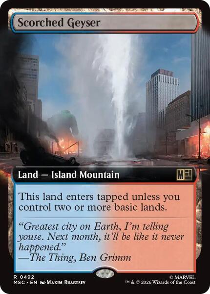 Scorched Geyser (Extended Art) - Commander: Marvel Super Heroes - Magic ...