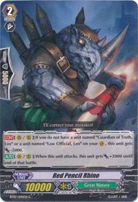 Red Pencil Rhino - BT07: Rampage of the Beast King - Cardfight Vanguard