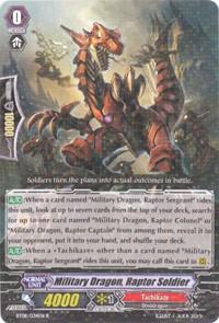 Military Dragon, Raptor Soldier - BT08: Blue Storm Armada - Cardfight ...