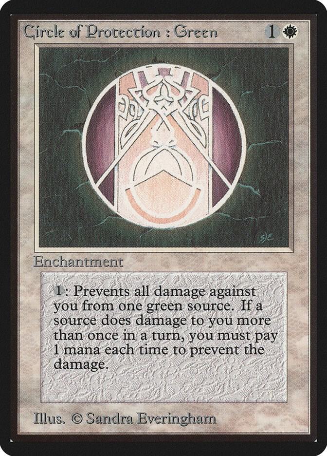 Circle of Protection: Green - Beta Edition - Magic: The Gathering ...