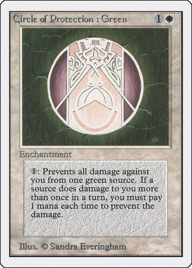Circle of Protection: Green - Unlimited Edition - Magic: The Gathering ...