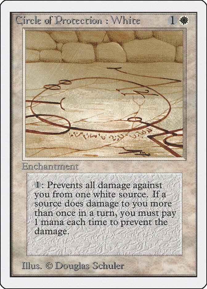 Circle of Protection: White - Unlimited Edition - Magic: The Gathering ...