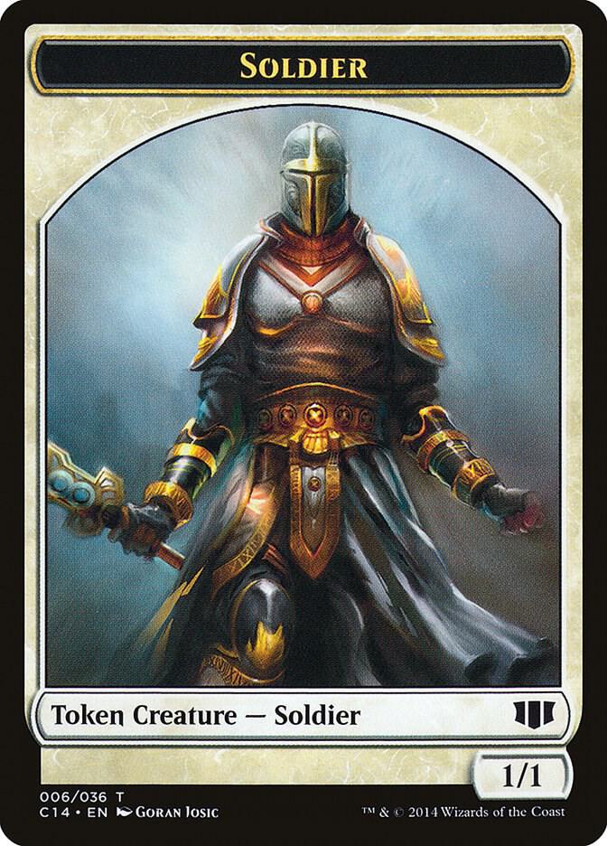 Soldier // Spirit Double-Sided Token - Commander 2014 - Magic: The ...