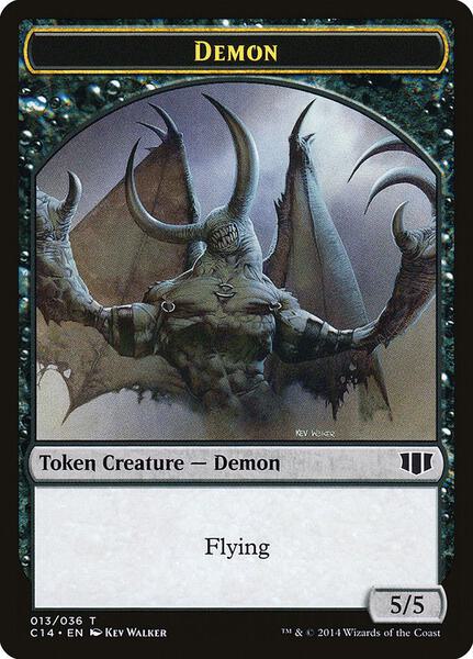Demon (013) // Zombie (016) Double-Sided Token - Commander 2014 - Magic ...